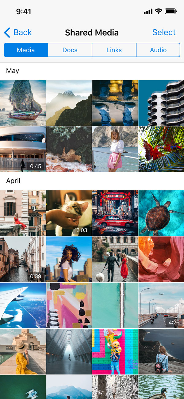 Telegram Logos and App Screenshots